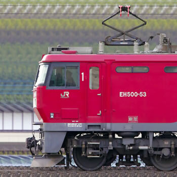 EH500-53[仙貨]（JRFマーク付）＋コキ100系 – 横鉄 -長編成サイドビュー-